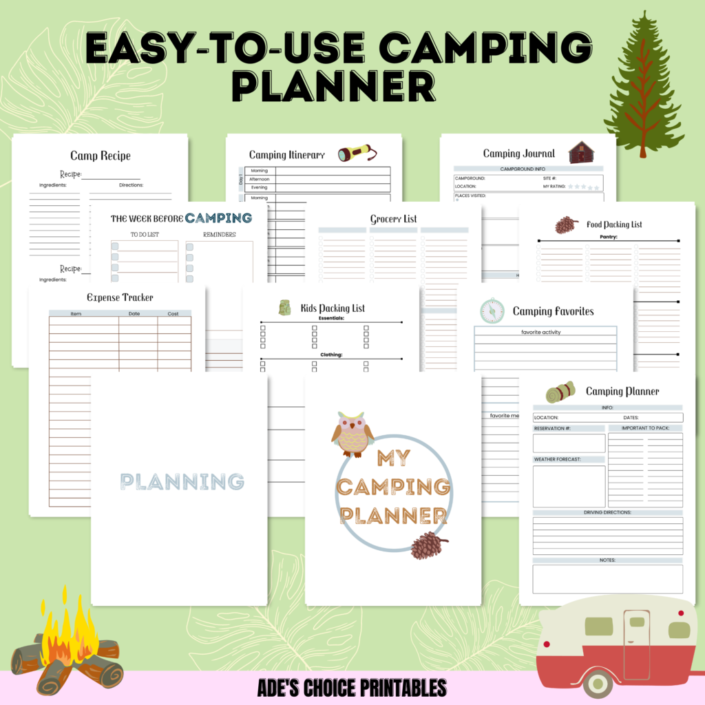 Camping planner (upsell) - Ade's Choice