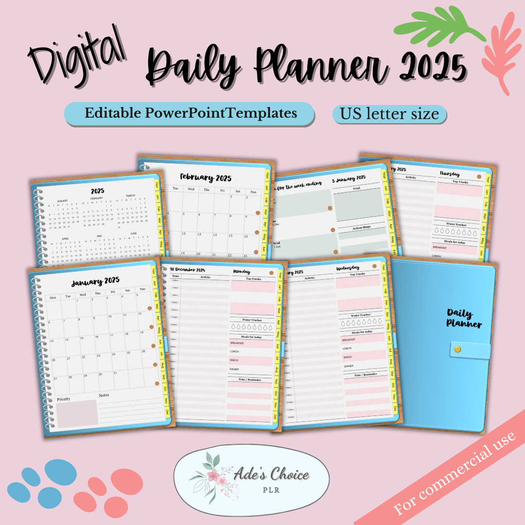 Digital Daily Planner 2025 PLR (Let's get digital upsell) - Ade's Choice