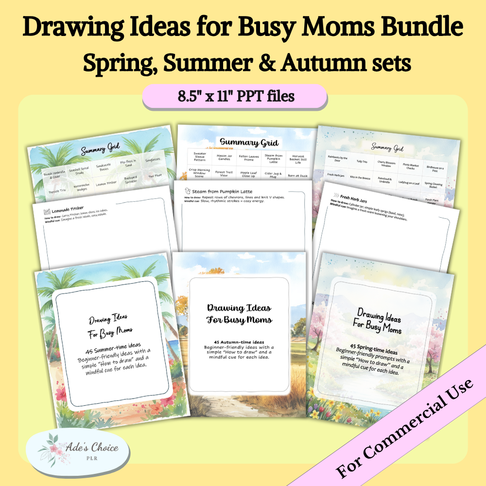 Drawing ideas for Busy Moms Bundle - Ade's Choice